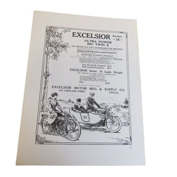 Excelsior Motor Mfg | Wall Decor | Excelsior Series 8 Ultra Power Big ...